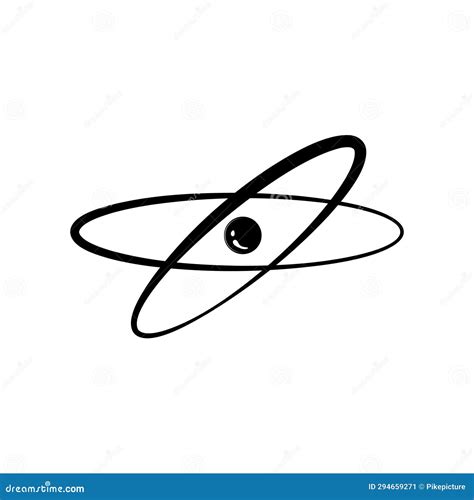 Molecular Atom Orbit Cartoon Vector Illustration Stock Illustration
