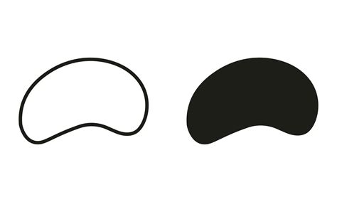 Abstract Amorphous Splodge Organic Blob Random Shape Line And Silhouette Black Set Irregular