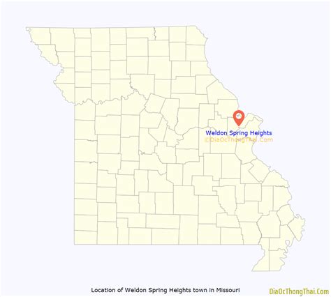 Map Of Weldon Spring Heights Town Thong Thai Real