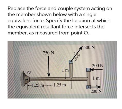 Solved Replace The Force And Couple System Acting On The Chegg Com