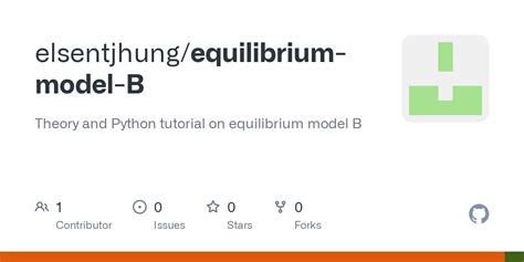 Github Elsentjhungequilibrium Model B Theory And Python Tutorial On Equilibrium Model B