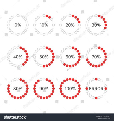 Circle Loading Progress Bars Isolated On Stock Vector Royalty Free Shutterstock