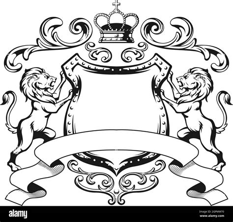 How To Draw A Lion On A Crest