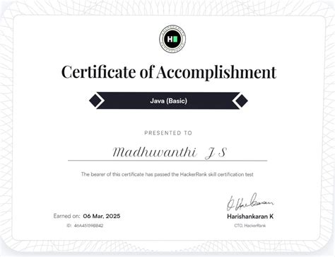 java programming certification hackerrank learning careergrowth