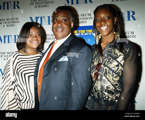 Rev Al Sharpton And Daughters Ashley Left And Dominique Pose For