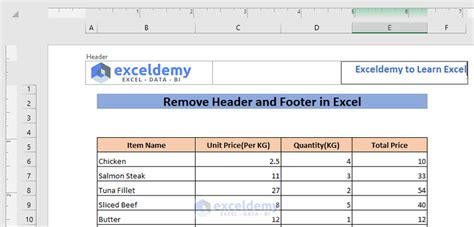 How To Remove Header And Footer In Excel Methods Exceldemy