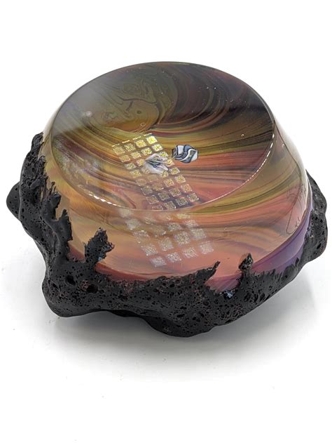 Handblown Glass Paperweight Tektite 4125 Sandwich Glass Museum