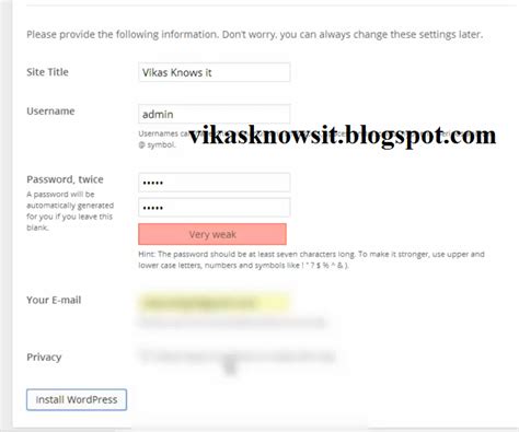 Vikas Knows It How To Install Wordpress On Cpanel In 4 Steps Installation Tutorial