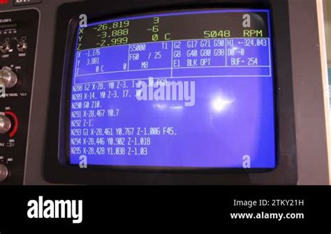 Cnc Machine Monitor Stock Videos Footage HD And K Video Clips Alamy