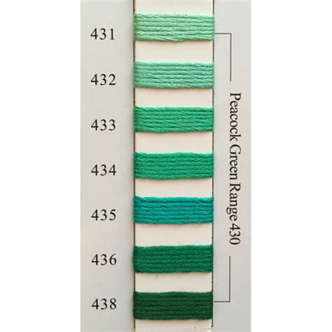 Colors 431 438 Peacock Green Range Premium Embroidery And Sewing Supplies For Crafters