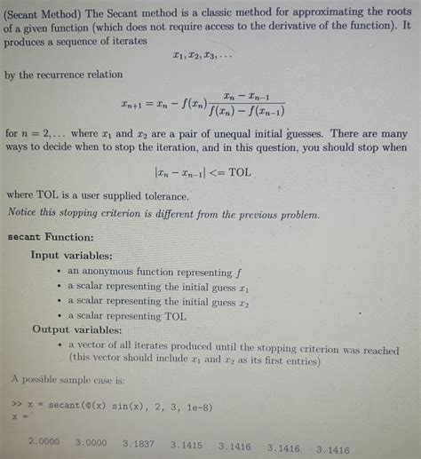 Solved Use Matlab Or Octave To Code Do Not Use Break