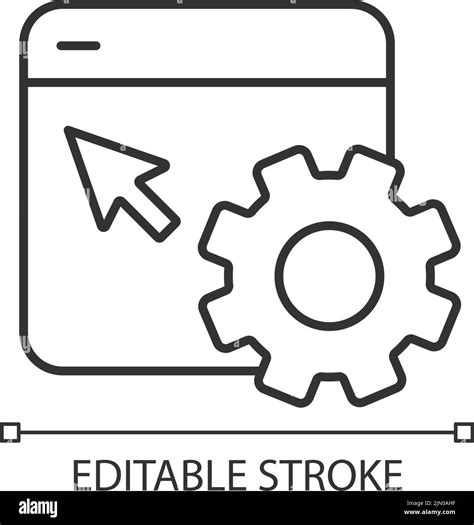 Website Settings Configuration Linear Icon Stock Vector Image And Art Alamy