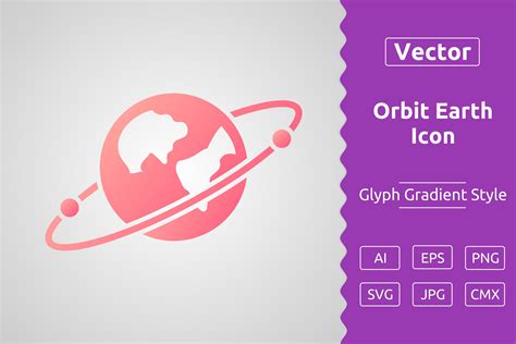 Vector Orbit Around The Earth Gradient Graphic By Muhammad Atiq · Creative Fabrica