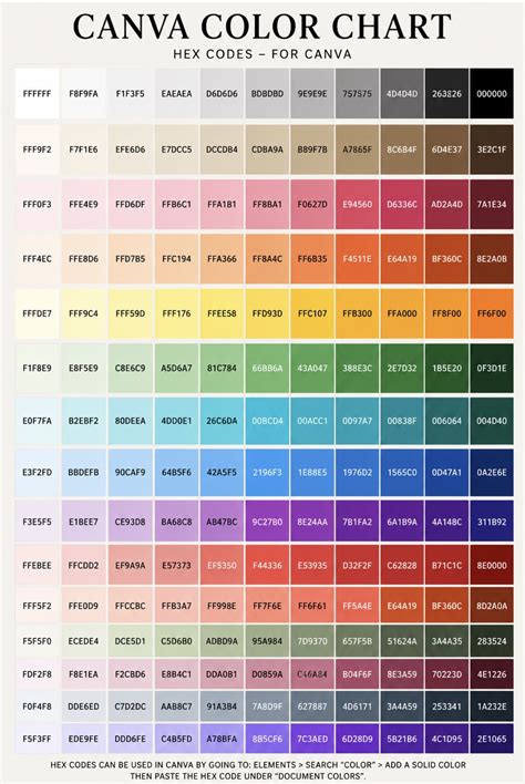 Color Palettes For Web Digital Blog Graphic Design With Hexadecimal