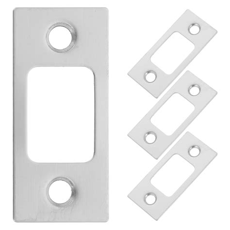 4pcs Stainless Steel Door Strike Plates With Deadbolt Latch Reinforced