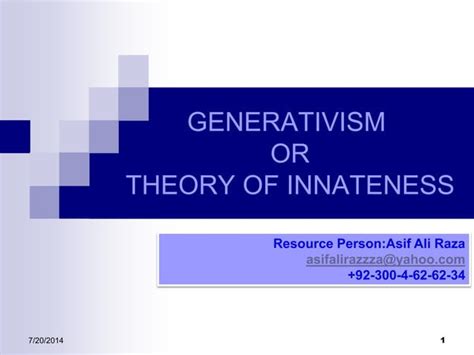 Generativism Pptx