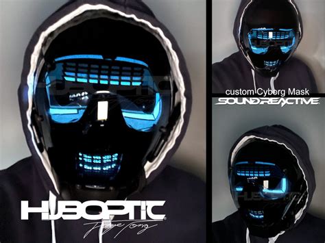 Cyborg Talking Ai Robot Mask Dj Sound Reactive Huboptic Custom Light