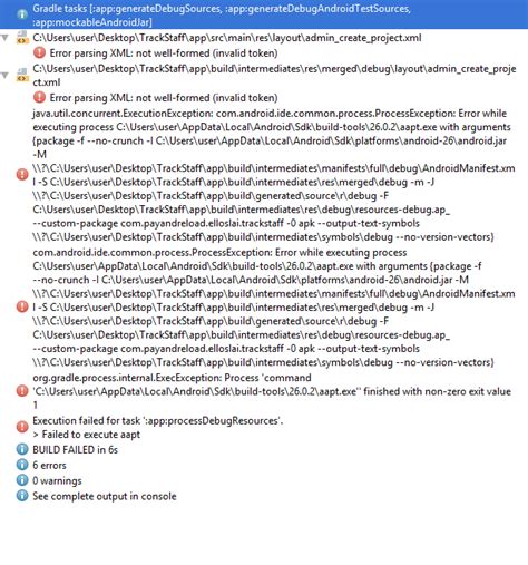 Java Error Execution Failed For Task Appmergedebugresources