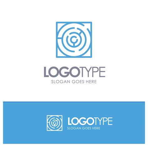 Maze Map Labyrinth Strategy Pattern Blue Logo Line Style 13559336