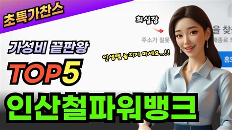 2025 가장 핫한 인산철파워뱅크 추천 대박 가성비 베스트5 후기 비교 Youtube