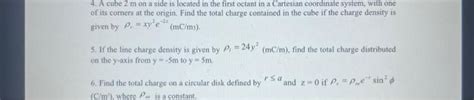 Solved A Cube M On A Side Is Located In The First Chegg