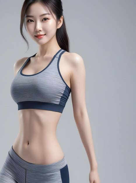 Premium Photo Beautiful Slim Body Of Asian Woman In Studio Sport Girl