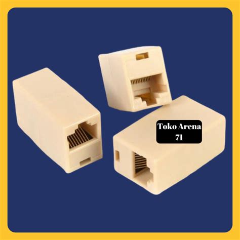 Jual Barel Connector Rj45 Barrel Konektor Rj 45 Female To Female Sambungan Kabel Lan Shopee