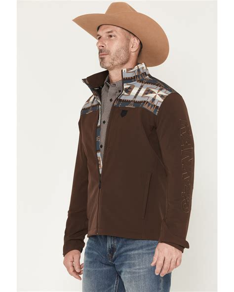 Rank 45® Mens Cheneka 2 0 Colorblock Southwestern Print Softshell