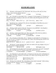 Blood Relation Pdf BLOOD RELATION Q Pointing To A Photograph Of A Babe Suresh Said He Is The
