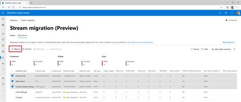마이그레이션 도구를 실행하는 단계별 가이드 Microsoft Stream Microsoft Learn