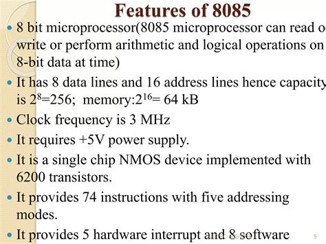 Architecture And Pin Diagram Of 8085 Pptx