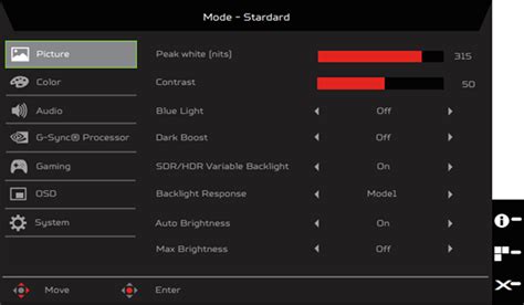 How To Adjust The Backlight Response Mode Of Your Predator X25 Monitor