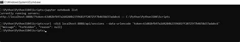 403 Forbidden Error While Calling Jupyter Notebook Rest Api Ipynb Jupyter Community Forum