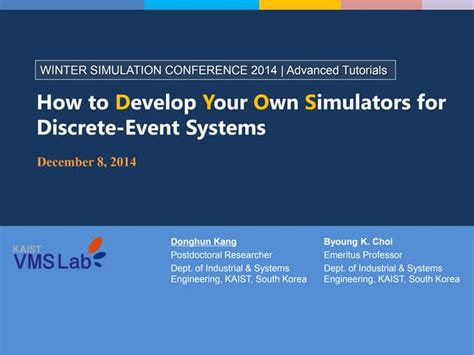 How To Develop Your Own Simulators For Discrete Event Systems Ppt