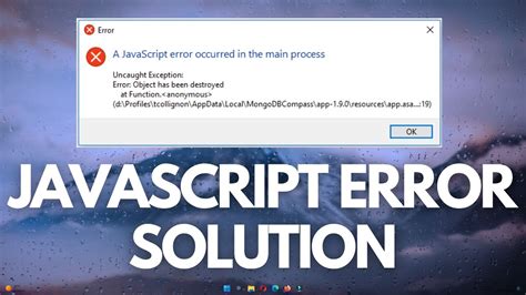 Javascript Error Occurred In The Main Process How To Fix On Pc 🔥 Youtube