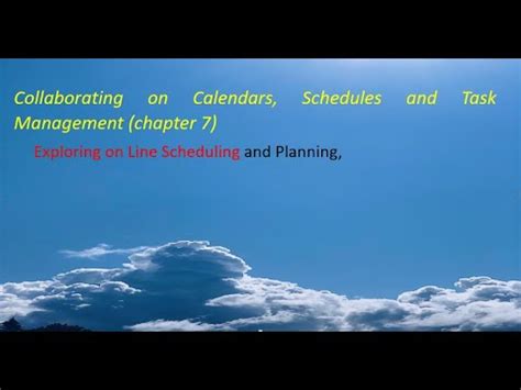 UNIT 3 1EXPLORING ONLINE SCHEDULING YouTube