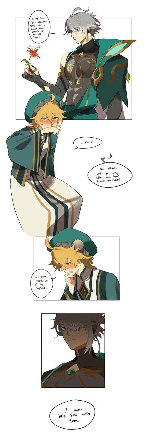 Aether And Alhaitham Genshin Impact Drawn By Gajyago Danbooru