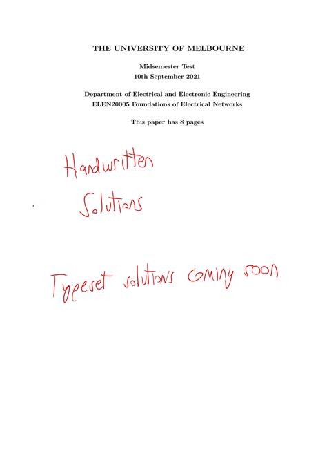 2021 Test Soln 2021 Sem 2 Mid Semester Test Solutions The University Of Melbourne