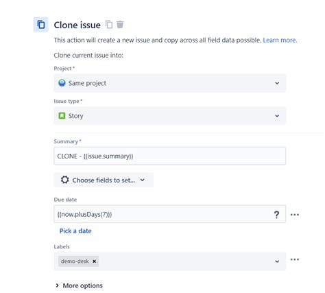 solved creating automations to clone current issues when