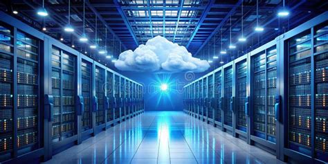 Visualizing Cloud Storage A 3d Concept Illustration Of Data Servers And