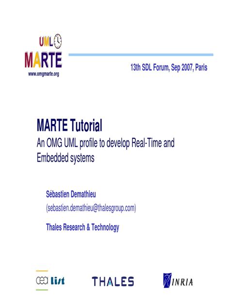marte tutorial sdl07 pdf pdf object management group systems science