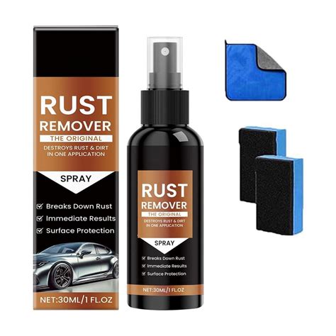 Rust Remover Spray Kit Heavy Duty Metal Cleaner Fast Acting Heavy Duty Rust Dissolver For Cars