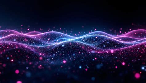 Digital Wave Background With Futuristic Data Visualization Flowing