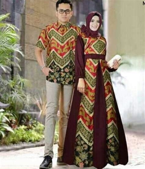 50 Koleksi Model Gamis Batik Kombinasi Polos Modern Terbaru Wikipie