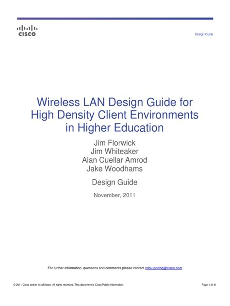 Pdf Cisco High Density Wireless Lan Design Guide Cisco 5500 Series Wireless Controllers
