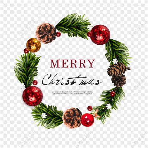 간단한 크리스마스 일러스트 장식 화환인사새로운전통적인 Png 일러스트 무료 다운로드 Lovepik