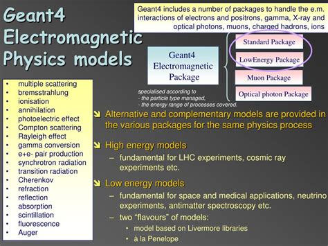 Ppt Precision Validation Of Geant4 Electromagnetic Physics Powerpoint