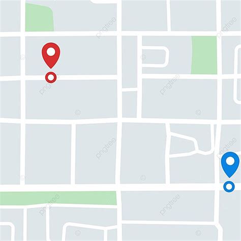 Gps Map Location With Pins District Isolated Map Vector District