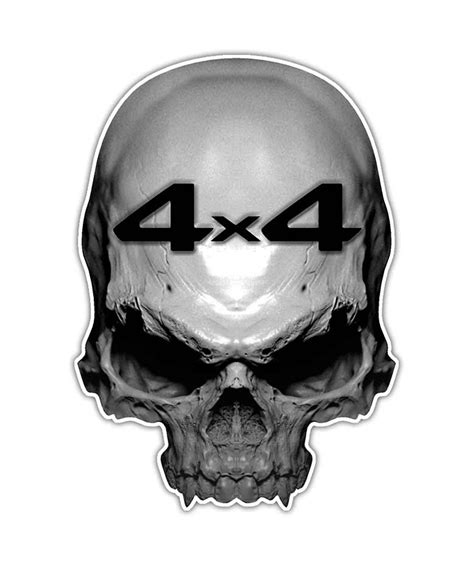 4x4 Skull Sticker Aftershock Decals