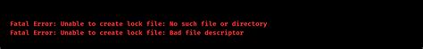 simple steps to fix apache fatal error unable to create lock file
